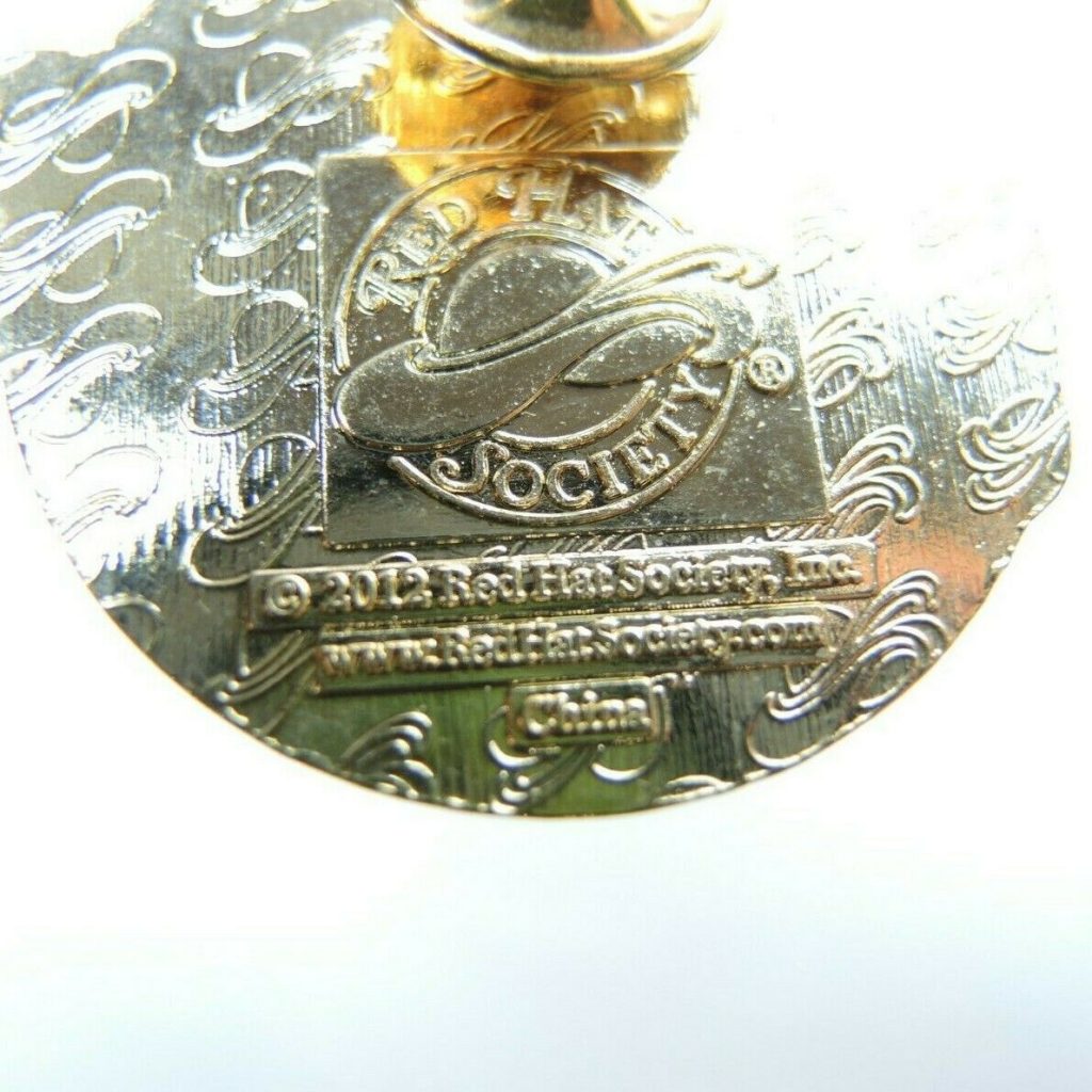 Red Hat Society Supporting Member 2012 Gold Tone Lapel Pin - Fazoom